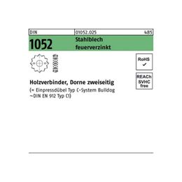 Reyher Verbinder 100er Pack Holzverbinder DIN 1052 zweiseitig 75 M16-M 24 Stahlblech fe
