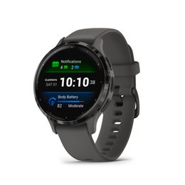 Smartwatch Garmin "VENU 3S" Smartwatches grau (kieselgrau, schiefergrau) Fitness-Tracker