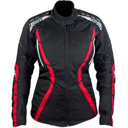 Motorradjacke Roleff "Zelina RO" Jacken Gr. XL, schwarz (schwarz, rot) Motorradjacken