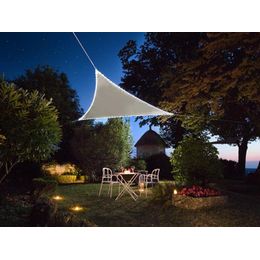 Perel Sonnensegel, dreieckig Dreiecksegel Solar LED Licht Garten Sonnenschutz-Segel 5