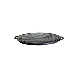 Gusseisenkuss Schmortopf Gusseisenkuss® Grillplatte aus Gusseisen Ø 55 cm Gussplatte Plancha