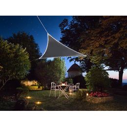 Perel Sonnensegel, dreieckig Dreiecksegel Solar LED Licht Garten Sonnenschutz-Segel 5