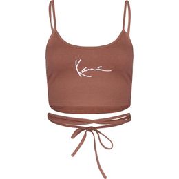 Karl Kani Top Damen Gr&ouml;&szlig;e S rostbraun / wei&szlig;