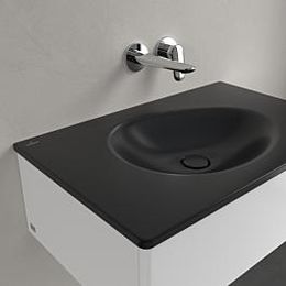 Villeroy & Boch Villeroy & Boch Antao Schrankwaschtisch 800x500mm 4A7583R7 Rechteck o. ÜL. Pure Black CeramicPlus