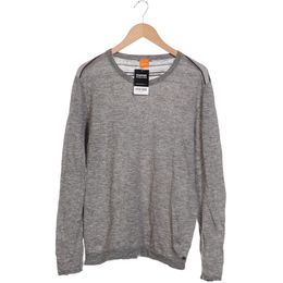 BOSS Orange Herren Pullover, grau, Gr. 52