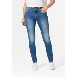 Slim-fit-Jeans Timezone "Slim EnyaTZ Womenshape" Gr. 28, Länge 30, blau Damen Jeans Röhrenjeans