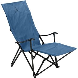 Campingstuhl Grand Canyon "EL TOVAR LOUNGER" Stühle Gr. B/H/T: 60,5 cm x 45 cm x 105 cm, 1 St., Aluminium, blau (dark blue, silber) Campingmöbel