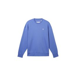 Tom Tailor Denim Herren Relaxed Sweatshirt, blau, Uni, Gr. XL