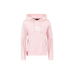 Hoodie Alpha Industries "ALPHA Women - Hoodies New Basic Hoody Wmn" Gr. M, pink (pastel pink) Damen Sweatshirts -jacken