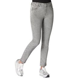 Stretch-Jeans Ambria Gr. 42, Normalgrößen, grau (grey, denim) Damen Jeans Stretch