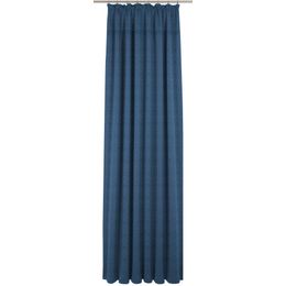 Vorhang WIRTH "Wiessee" Gardinen Gr. 225 cm, Kräuselband, 150 cm, blau Kräuselband