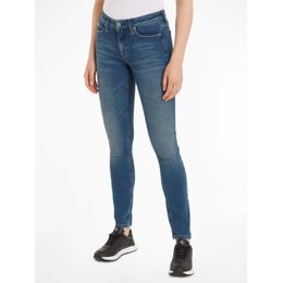 Skinny-fit-Jeans Calvin Klein Jeans "MID RISE SKINNY" Gr. 27, Länge 30, blau (denim medium30) Damen Jeans Röhrenjeans