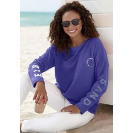 Sweatshirt ELBSAND "Anvor" Gr. L (40), blau Damen Sweatshirts Bestseller