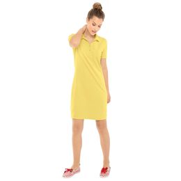 Shirtkleid Heine "Polokleid" Gr. 38, Normalgrößen, gelb Damen Kleider Freizeitkleider