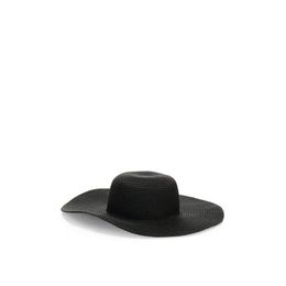 Lascana Strohhut Hut mit breiter Krempe, Sommerhut, Kopfbedeckung VEGAN, schwarz