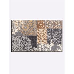 Fußmatte wash+dry by Kleen-Tex Teppiche Gr. B/L: 75 cm x 120 cm, 7 mm, 1 St., grau (grau, natur) Fußmatten gemustert