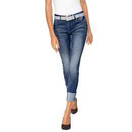 7/8-Jeans Heine Gr. 40, Normalgrößen, blau (blue denim) Damen Jeans Ankle 7/8 Bestseller