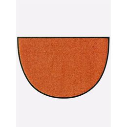 Fußmatte Salonloewe Teppiche Gr. B/L: 75 cm x 50 cm, 7 mm, 1 St., orange (terra) Fußmatten einfarbig