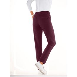 Bequeme Jeans Casual Looks Gr. 19, Kurzgrößen, rot (burgund) Damen Jeans