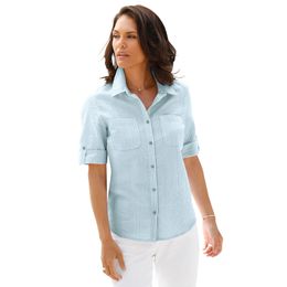 Longbluse Casual Looks Gr. 54, grün (mint, gestreift) Damen Blusen kurzarm