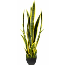 Kunstpflanze I.GE.A. "Senseverie" Kunstpflanzen Gr. B/H: 18 cm x 85 cm, 1 St., grün (grün, gelb) Künstliche Zimmerpflanzen
