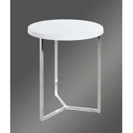 Beistelltisch HAKU Tische Gr. B/H/T: 45 cm x 54 cm x 45 cm, weiß (chrom, weiß, chrom, weiß) Beistelltische