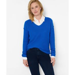 Strickpullover Brax "Style LANA" Gr. 34, blau (dunkelblau) Damen Pullover