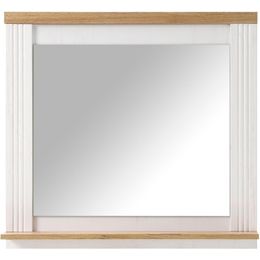 Wandspiegel Home Affaire "WESTMINSTER" Spiegel Gr. B/H/T: 80 cm x 75 cm x 15 cm, Holzoptik, weiß (pinie dekor) Wandspiegel im romantischen Landhausstil