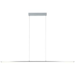 Pendelleuchte Brilliant "Entrance" Lampen Gr. Höhe: 131 cm, grau (alu,weiß) Pendelleuchten und Hängeleuchten LED Hängelampe Paneel 120cm aluweiß easyDim
