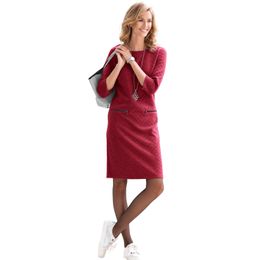 Druckkleid Ambria "Jersey-Kleid" Gr. 50, Normalgrößen, rot (dunkelrot) Damen Kleider Shirtkleider