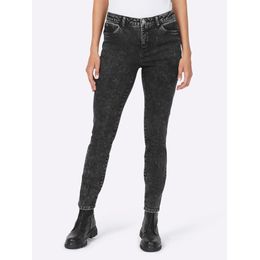 Bequeme Jeans Heine Gr. 38, Normalgrößen, schwarz (black denim) Damen Jeans