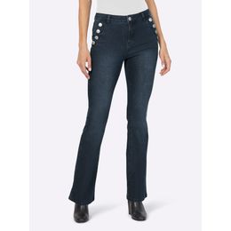 Bequeme Jeans Heine Gr. 40, Normalgrößen, blau (dark blue) Damen Jeans