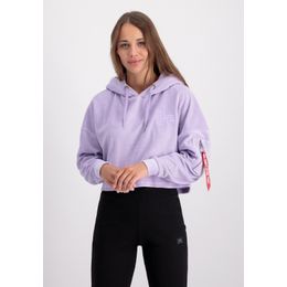 Hoodie Alpha Industries "ALPHA Women - Hoodies Frottee Hoody COS Wmn" Gr. XL, lila (pale violet) Damen Sweatshirts Oversize Shirts