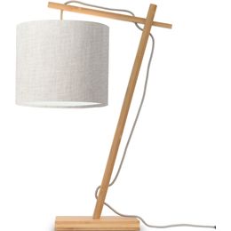 Good&Mojo Tischleuchte GOOD&MOJO "Andes" Lampen Gr. Ø 15 cm Höhe: 46 cm, beige (hellbeige) Designerlampe Tischlampen