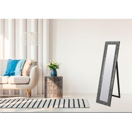 Standspiegel Lenfra "Joris" Spiegel Gr. B/H/T: 40 cm x 160 cm x 2 cm, silberfarben (schwarz, silberfarben) Spiegel