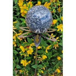 Jürgen Bocker - Gartenambiente Gartenstecker Blütenzauber Paris Rosenkugel 10 cm Edelstahl Gartenstecker Stab 80 cm