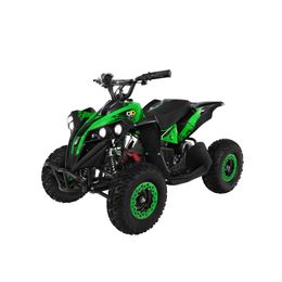 Actionbikes Motors Elektro-Kinderquad Reneblade, Mini-Quad mit 1000 Watt, Federung, Scheibenbremsen, drosselbar, LEDs (Classic, Schwarz/Gr&uuml;n)
