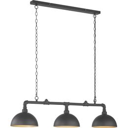 Fischer und Honsel Pendelleuchte FISCHER & HONSEL "Leitung" Lampen Gr. 3 flammig, Höhe: 25 cm, braun (sand schwarz) Pendelleuchten und Hängeleuchten