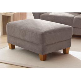 Hocker Home Affaire "Gotland" Gr. B/H/T: 101 cm x 45 cm x 66 cm, Lu x us-Microfaser, grau (taupe) Home Affaire