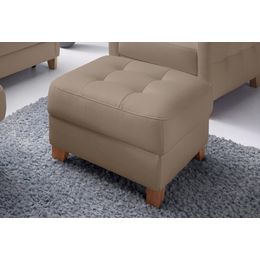 Hocker exxpo - SOFA FASHION "Elio" Gr. B/H/T: 70 cm x 45 cm x 70 cm, NaturLEDER, Hocker, braun (schlamm) Polsterhocker Hocker