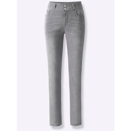 5-Pocket-Jeans Casual Looks Gr. 24, Kurzgrößen, blau (light grey, denim) Damen Jeans 5-Pocket-Jeans