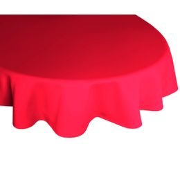 Tischdecke WIRTH "Umea" Tischdecken Gr. B/L: 190 cm x 130 cm, 1 St., oval, rot Tischdecken