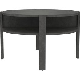 Beistelltisch FORTE Tische Gr. B/H/T: 74,4 cm x 45,5 cm x 74,4 cm, grau (betonoptik dunkelgrau) Beistelltische Durchmesser ca. 74,5 cm