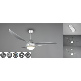 LED Deckenleuchte Trio LEUCHTEN "Alesund Deckenventilator" Lampen Gr. Ø 115,5 cm Höhe: 47,5 cm, grau (dunkeltitanfarben) LED Deckenlampen