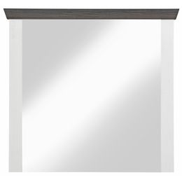 Spiegel Home Affaire "Siena" Gr. B/H/T: 107 cm x 100 cm x 8 cm, Struktur, weiß (weiß, wengefarben) Spiegel