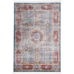 Teppich CarpetFine "Mora" Teppiche Gr. B/L: 200 cm x 290 cm, 7 mm, 1 St., blau Esszimmerteppiche