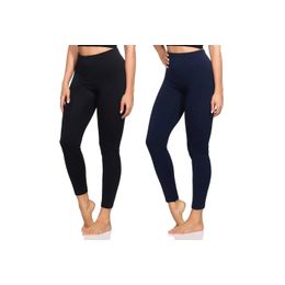 Aurela Damenmode Thermoleggings Damenleggings leicht angeraute Thermoleggings Skiunterwäsche (1-tlg) mit hohem Komfortbund (Wabenbund)