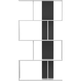 Regal TemaHome "SIGMA Regal" Regale Gr. B/H/T: 89 cm x 165 cm x 25 cm, offene Fächer, schwarz-weiß (weiß, schwarz) TemaHome