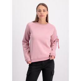 Sweater Alpha Industries "ALPHA Women - Sweatshirts X-Fit OS Wmn" Gr. S, silberfarben (silver pink) Damen Sweatshirts Oversize Shirts