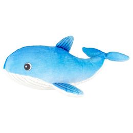 DUVO+ Tierkuscheltier Hundespielzeug Plüsch Wal ocean blau/weiß